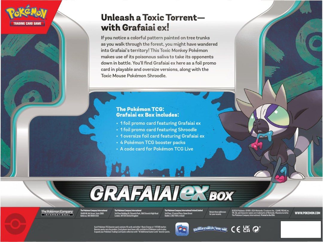 Pokémon TCG: Grafaiai ex Box, Hobbies & Toys, Toys & Games on Carousell