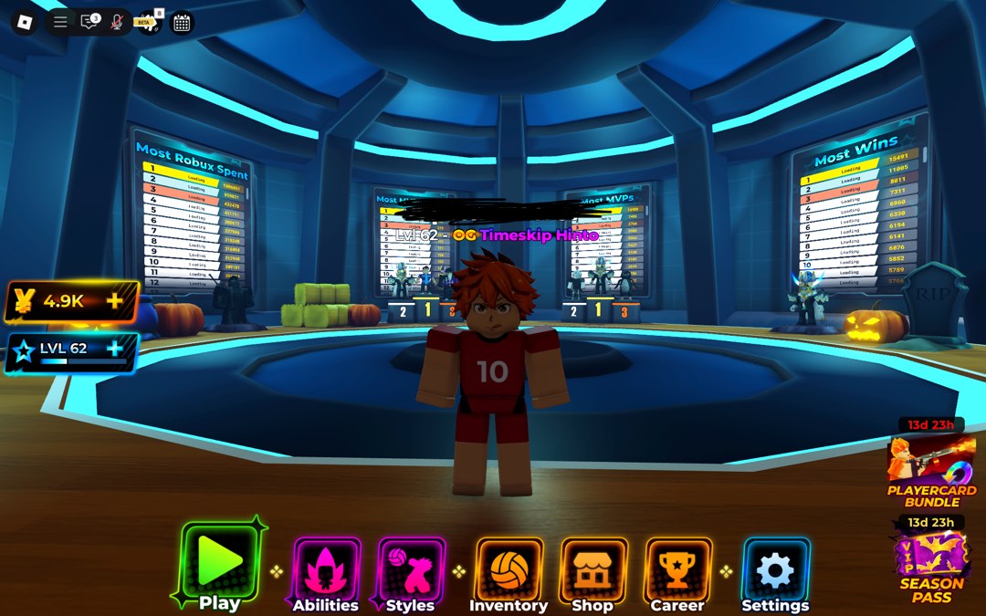 ROBLOX VOLLEYBALL LEGEND OG TSH AND TAICHOU ACCOUNT (212 LUCKY STYLE ...
