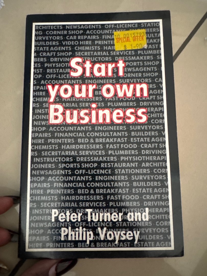 Start Your Own Business Book by Peter Turner and Philip Voysey, Hobbies ...