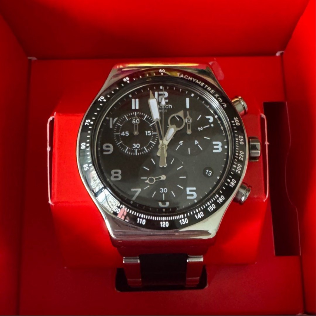 Swatch YVS441GC Chronograph Watch - Mint, Men's Fashion, Watches ...
