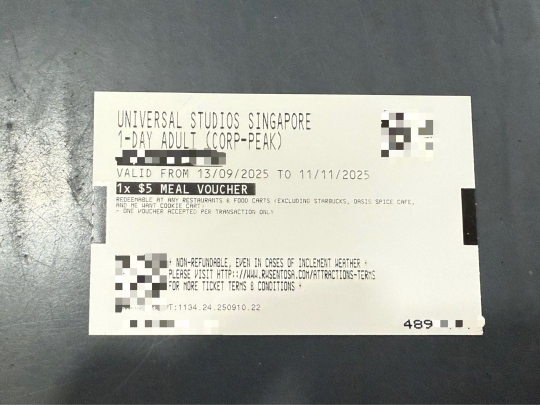 USS 1 Day Adult Pass Valid till 11 Nov 2025, Tickets & Vouchers, Local ...