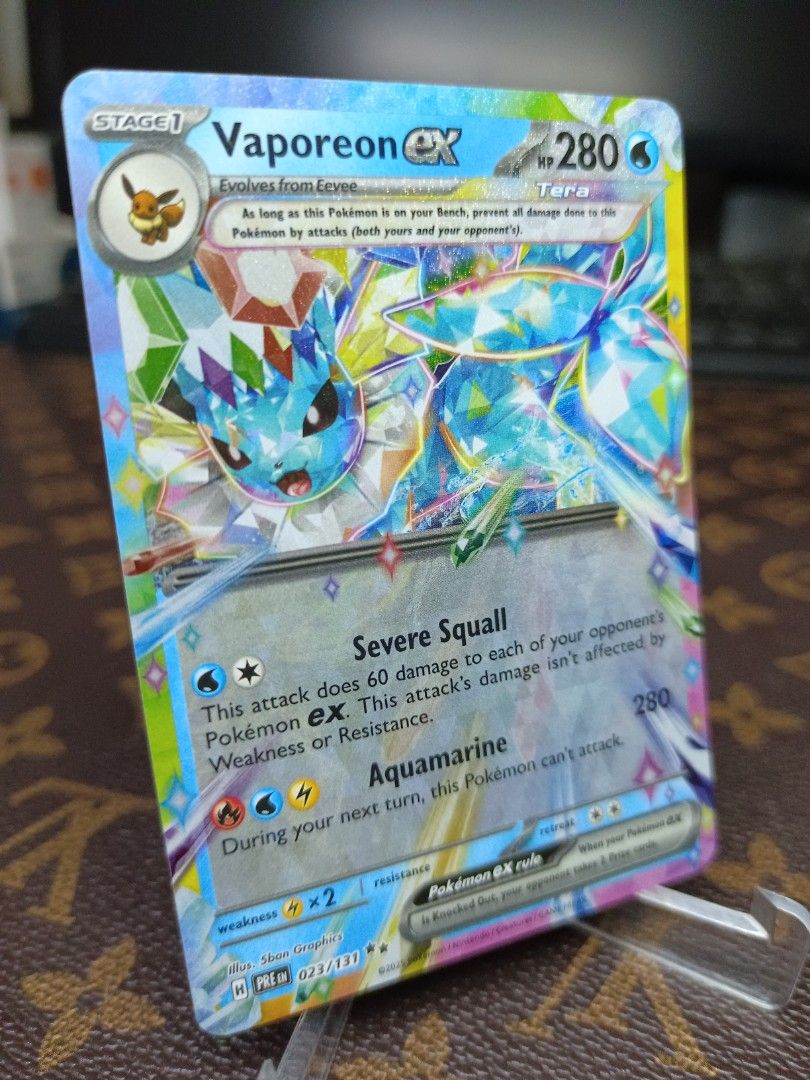 Vaporeon ex Tera - 023/131 SV (Prismatic Evolution) Pokemon Card 2025 ...