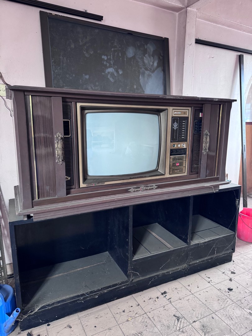 Vintage Sharp Wooden Console TV (1970s–1980s) | Not free, Price Nego ...