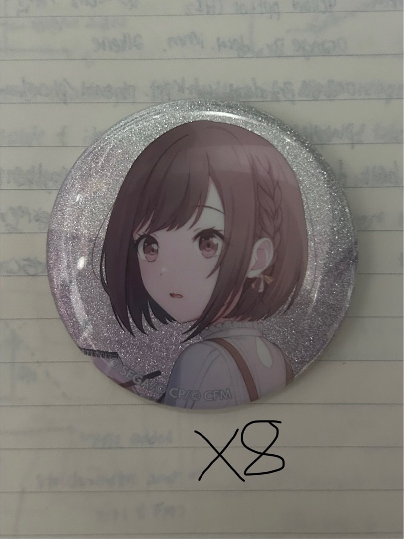 wts shinonome ena untrained empurple project sekai glitter canned badge ...