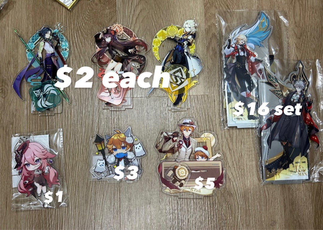 wts/lfb genshin official merch zhongli childe hu tao xiao albedo ...