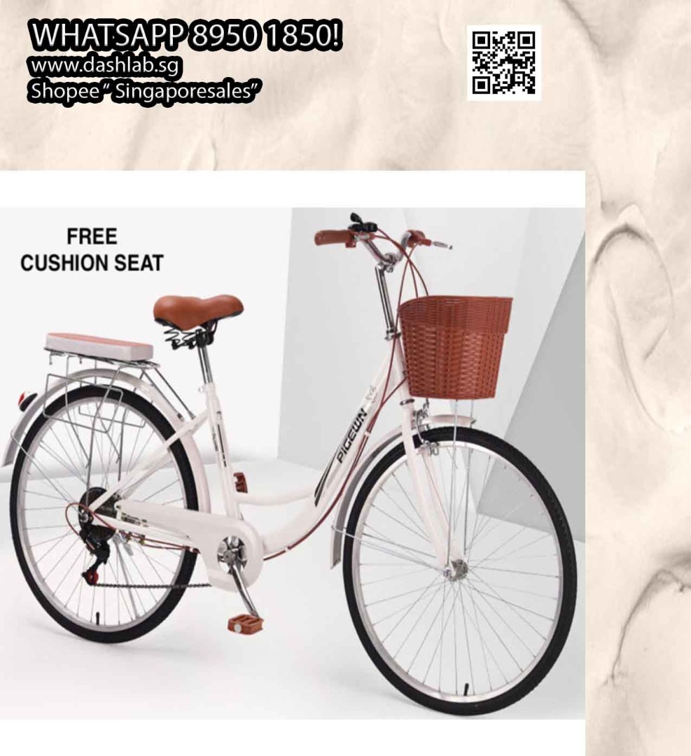 26” Ladies bike Vintage Bicycle With Basket Can add bicycle child seat ...