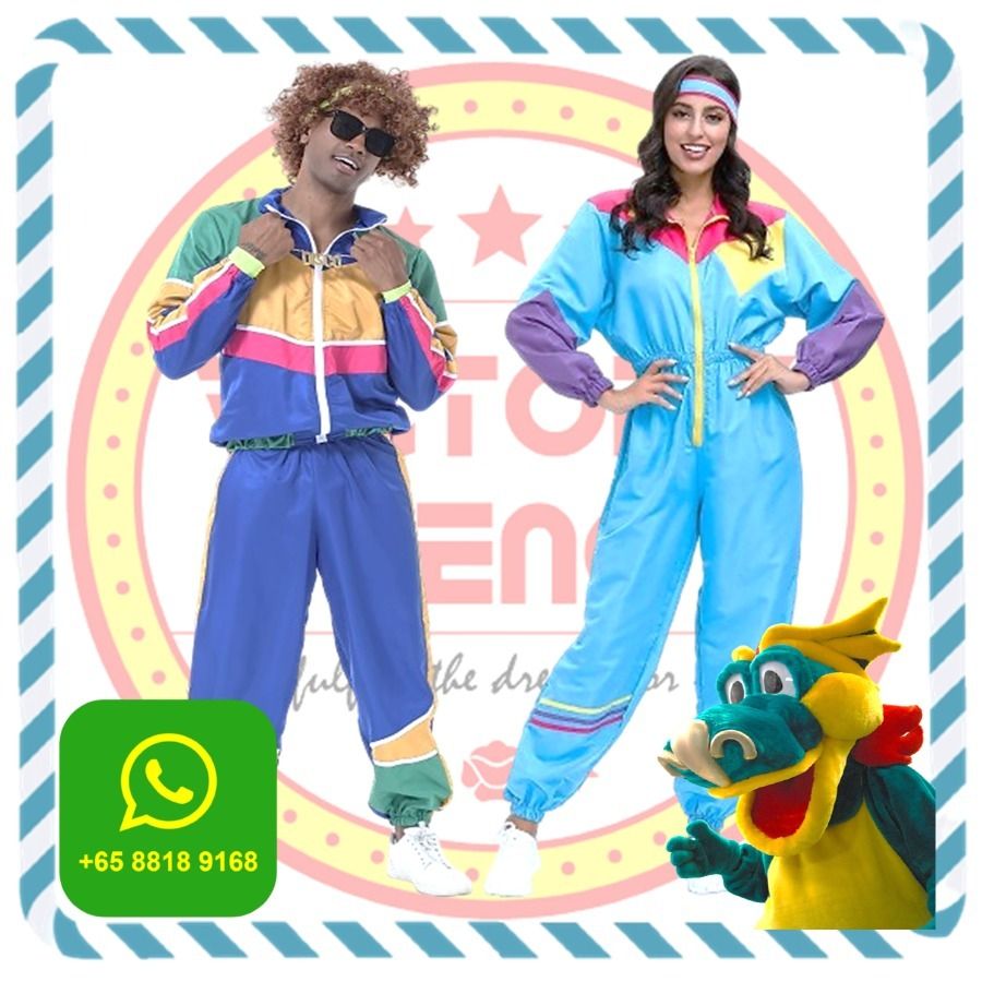 80s Disco Tracksuit (Girl & Boy) – Rad & Retro! 🕺💃, Hobbies & Toys ...