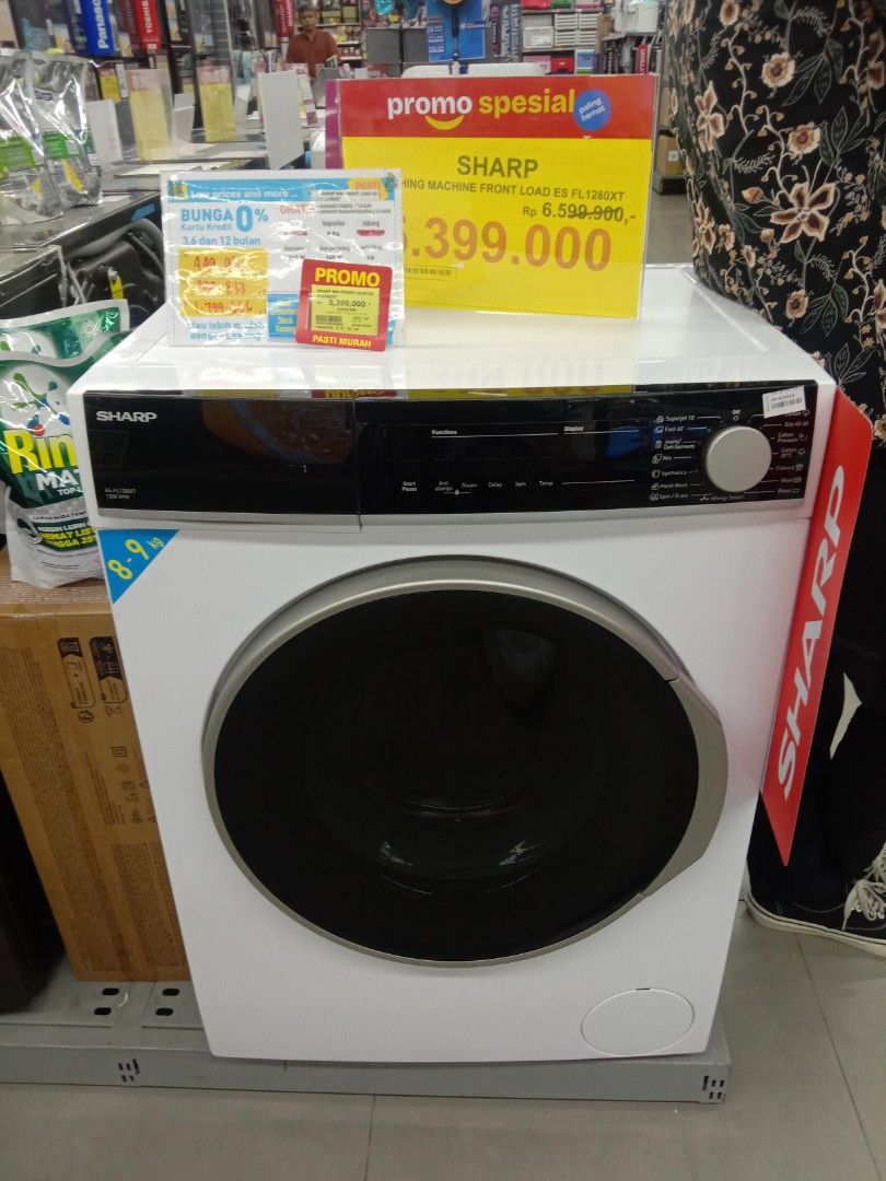 Mesin Cuci SHARP Front Loading 8 Kg , Elektronik, Lainnya di Carousell