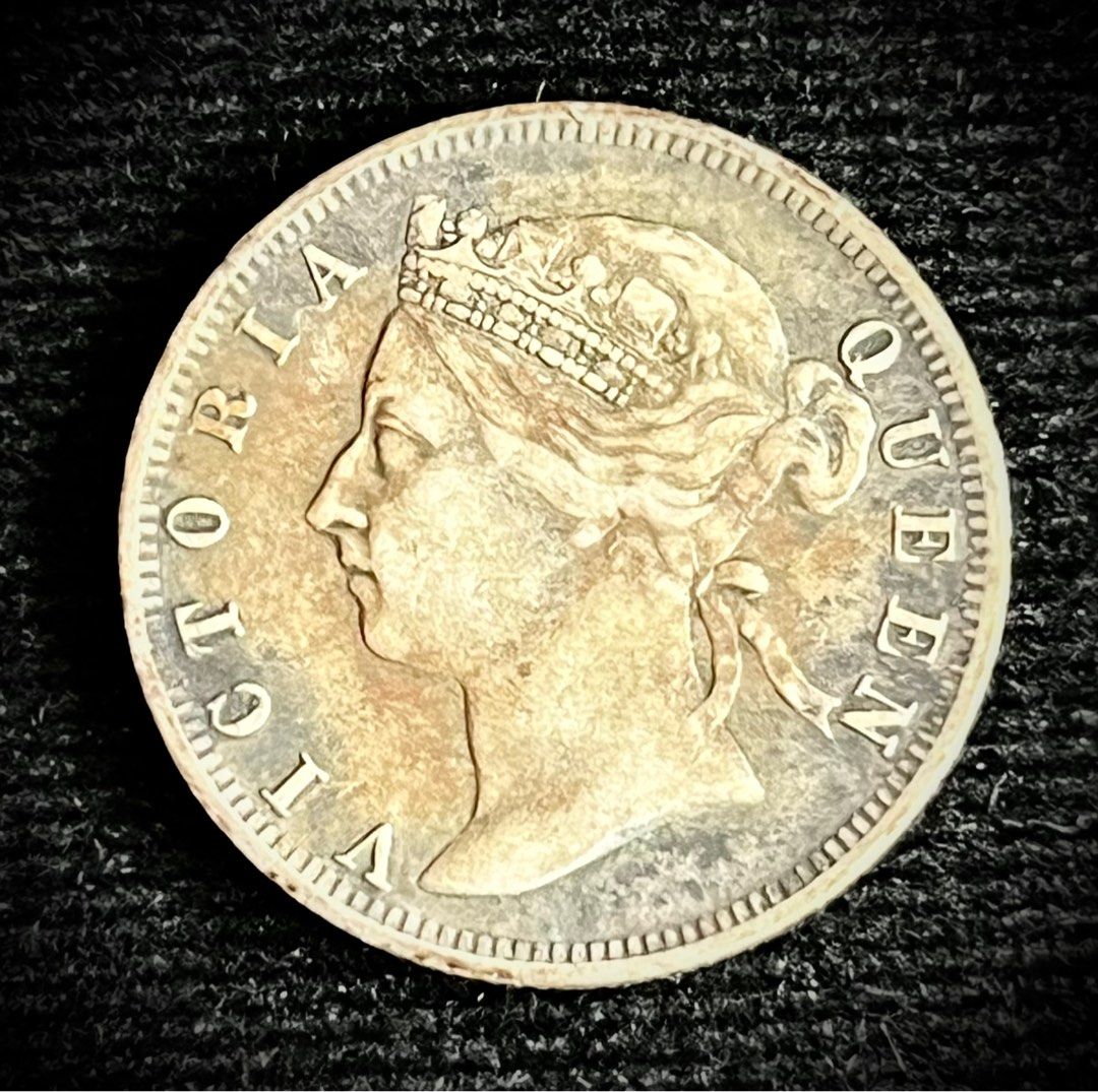 1900 Olden British Straits Settlements Queen Victoria 20-Cents Silver ...