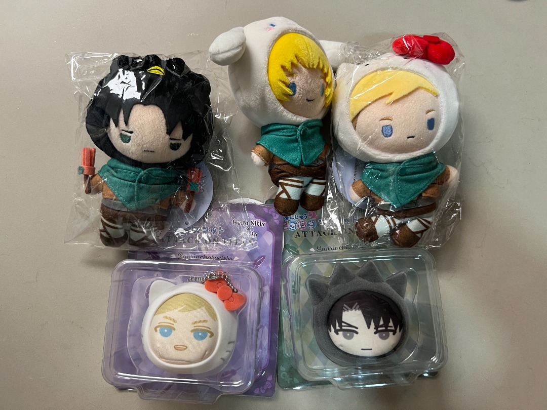 Attack on Titan Sanrio Erwin Smith Hello Kitty Armin Arlert Cinnamoroll ...