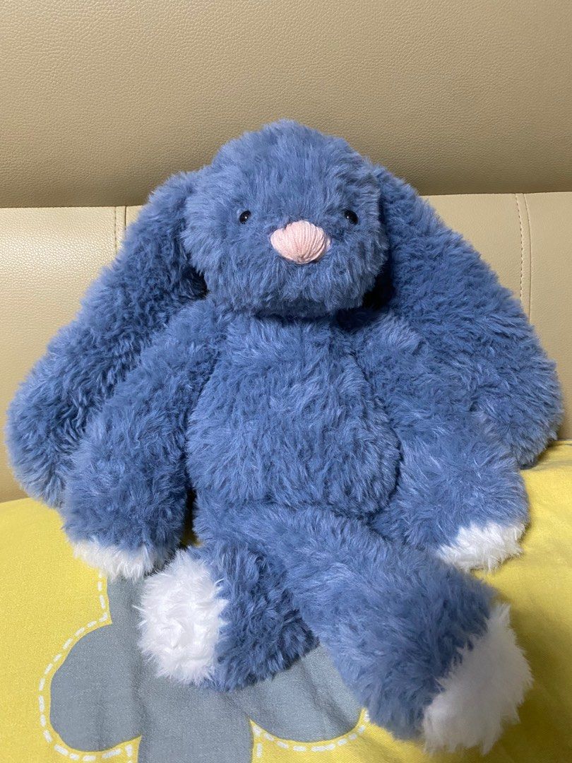 Blue Plush Bunny Rabbit Toy, Hobbies & Toys, Toys & Games on Carousell