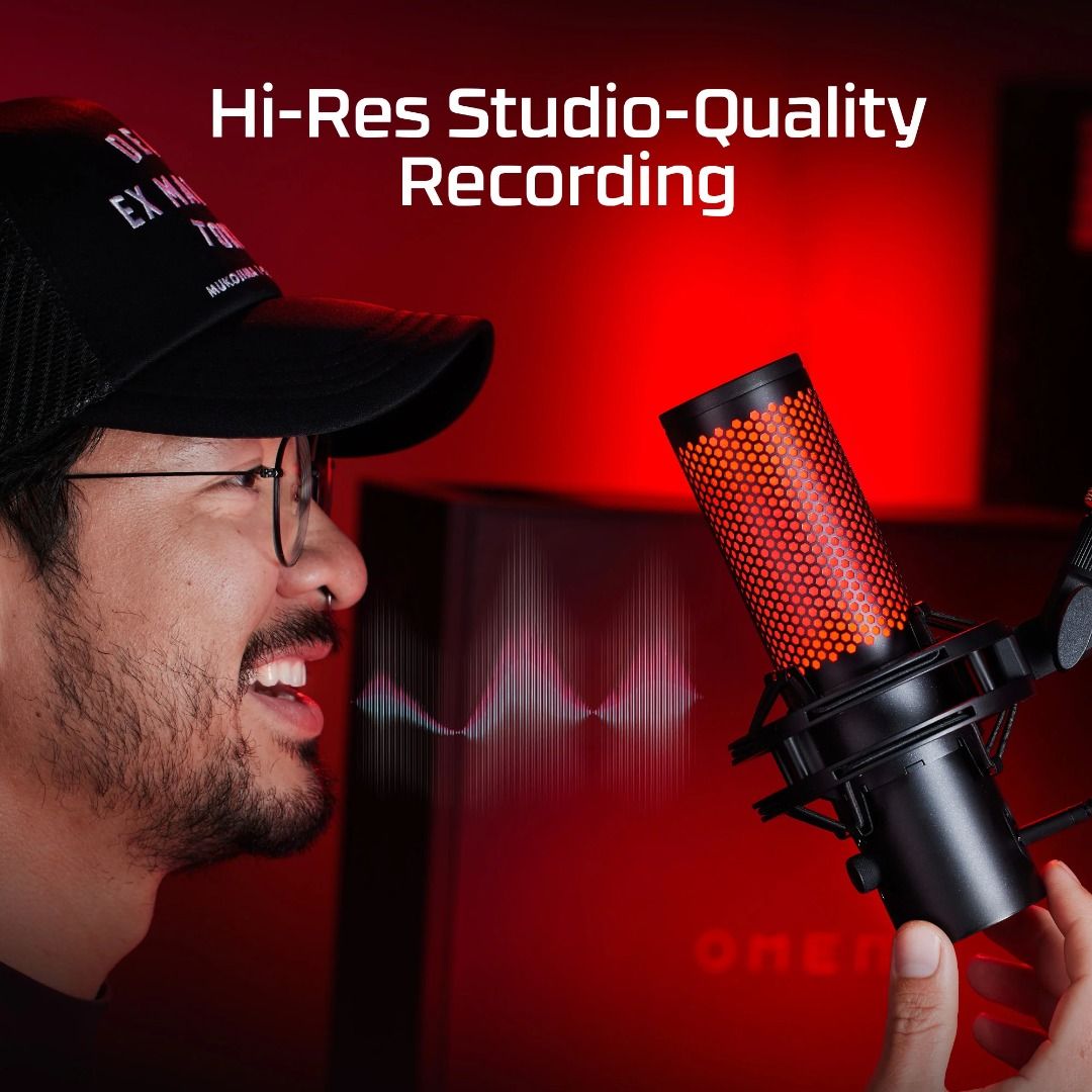 BNIB HyperX QuadCast 2 USB Microphone - Hi-Res Studio-Quality Recording - Tap-to-Mute Sensor ...