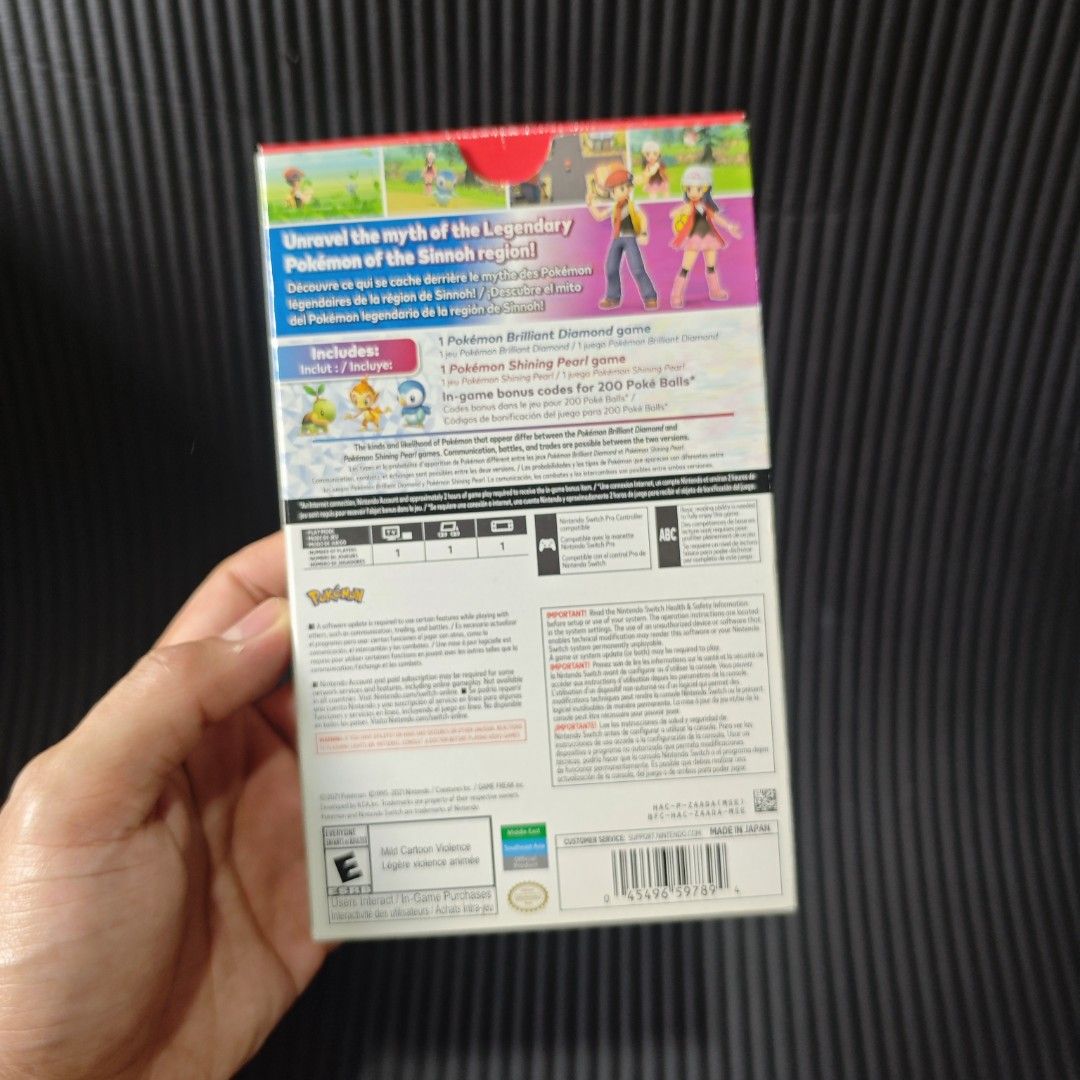 Box Only Dual Pack Pokemon Brilliant Diamond and Pokemon Pearl ( No ...