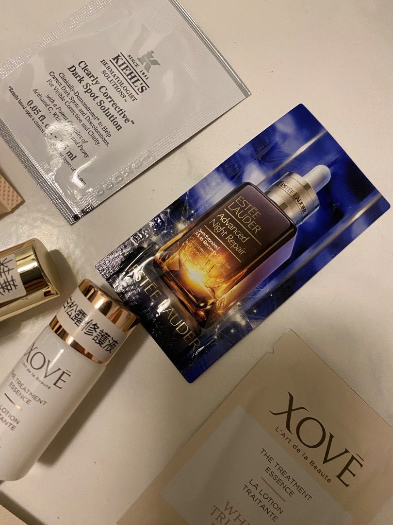 Clarins Double Serum, Kiehl's, XOVE, YSL 護膚品試用裝 Shu uemura mini brush ...