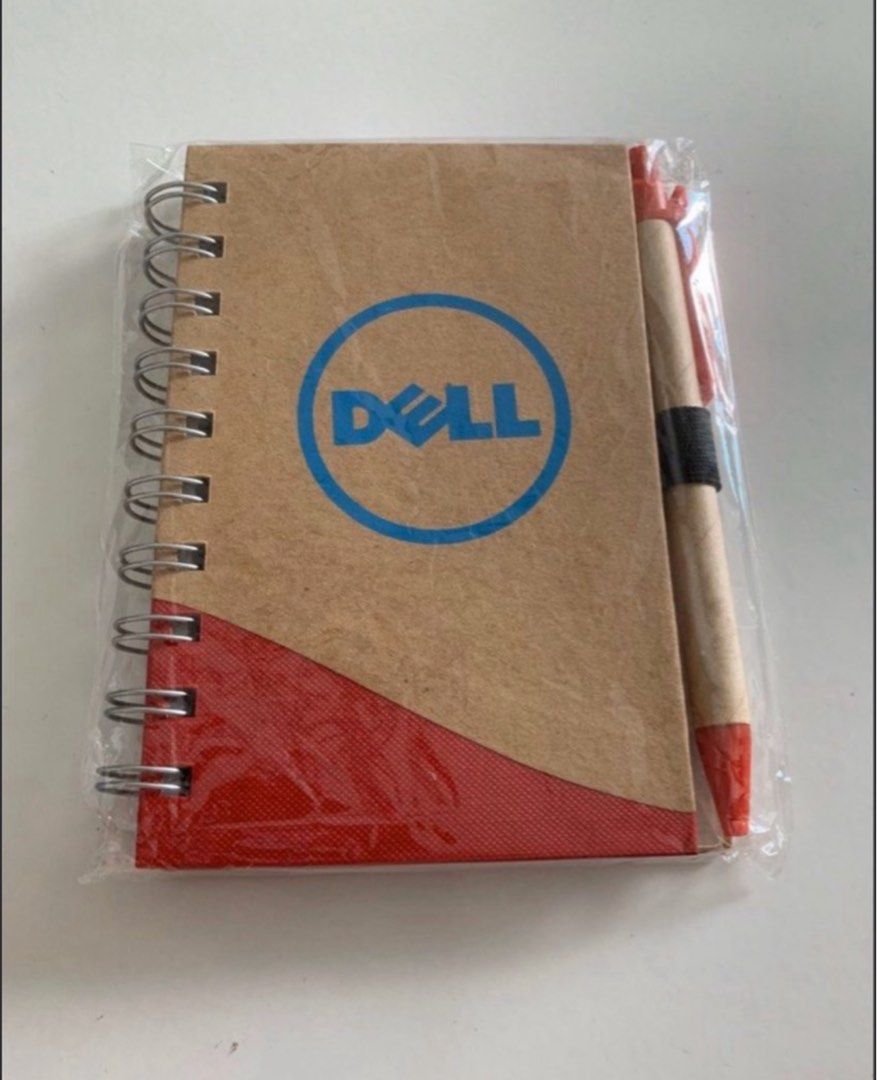 Dell Red and Brown Notepad with Pen, Post It Notes and Paper, Hobbies ...