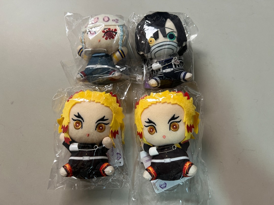 WTT/WTS Demon Slayer Pin Badge Plush Rengoku, Tengen & Obanai, Hobbies ...