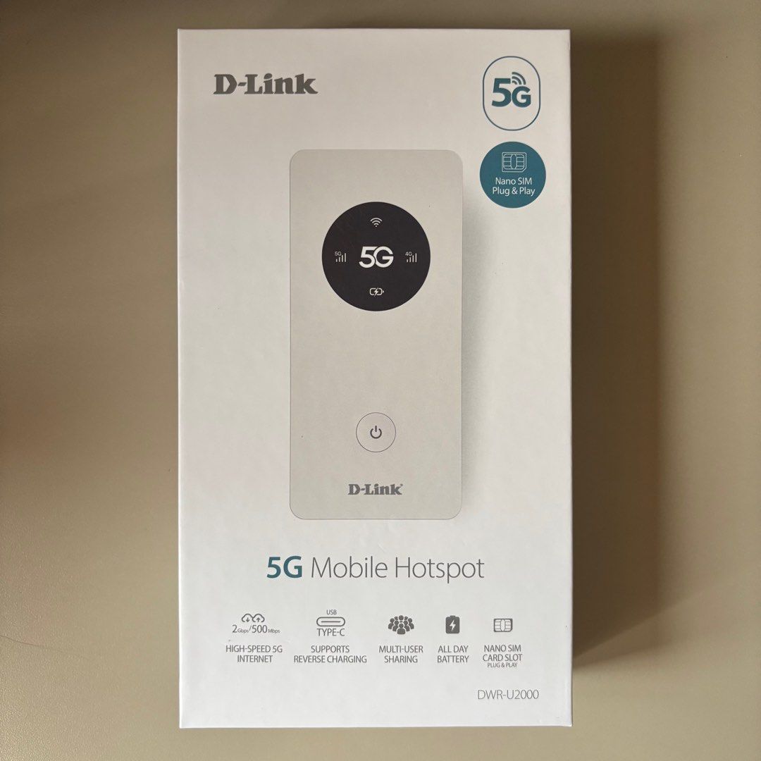 D-Link 5G Mobile Hotspot DWR-U2000, Computers & Tech, Parts ...