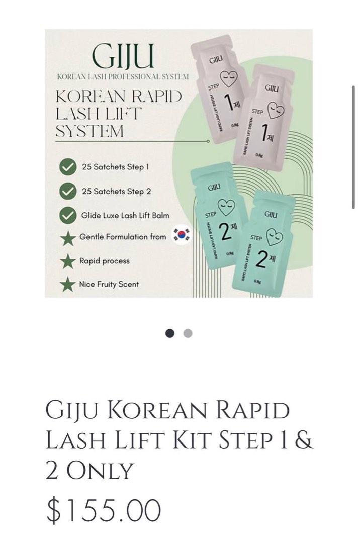 GIJU Korean Rapid Lash Lift Kit - Step 1 & 2, Beauty & Personal Care ...