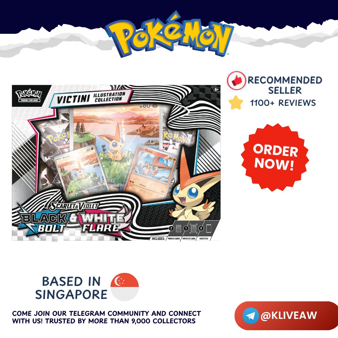 ⭐INSTOCKED⭐Pokémon TCG: Unova Victini Illustration Collection, Hobbies ...