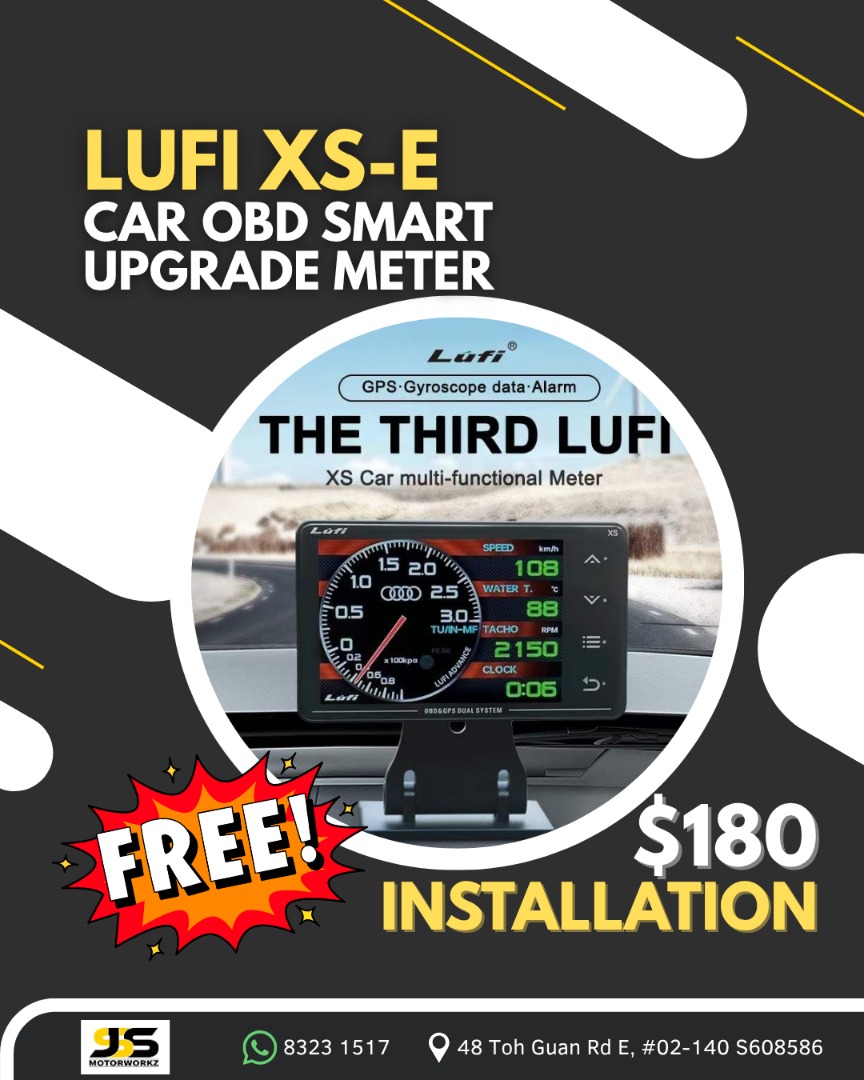 LUFI XS-E OBD Smart Meter 3-in-1 & FREE Installation, Car Accessories ...
