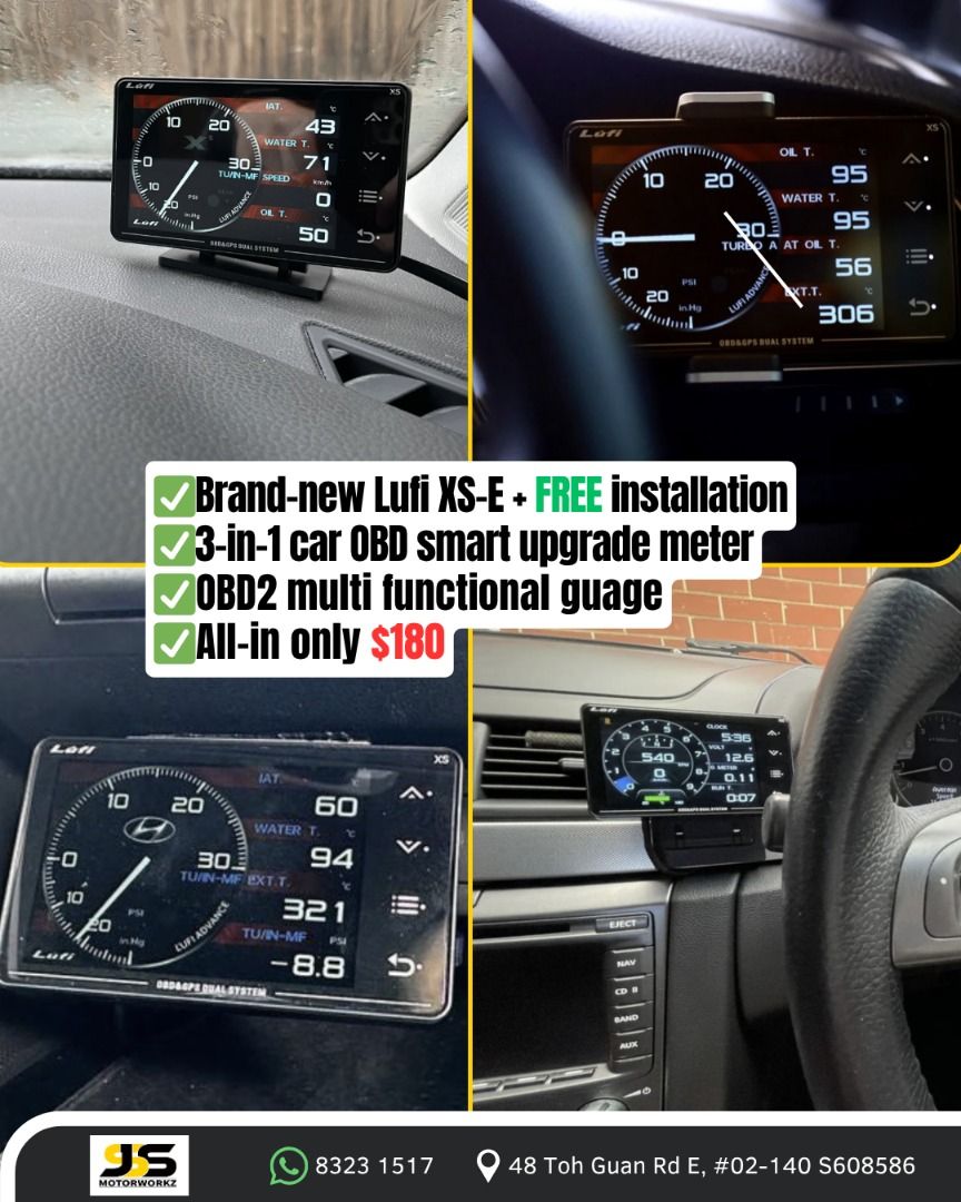 LUFI XS-E OBD Smart Meter 3-in-1 & FREE Installation, Car Accessories ...