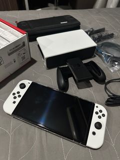 Nintendo Switch OLED complete set - 128GB memory card, Video Gaming ...