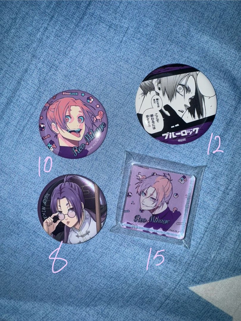 Reo Mikage Blue Lock Badge Plushie Acrylic sheet Merch, Hobbies & Toys ...