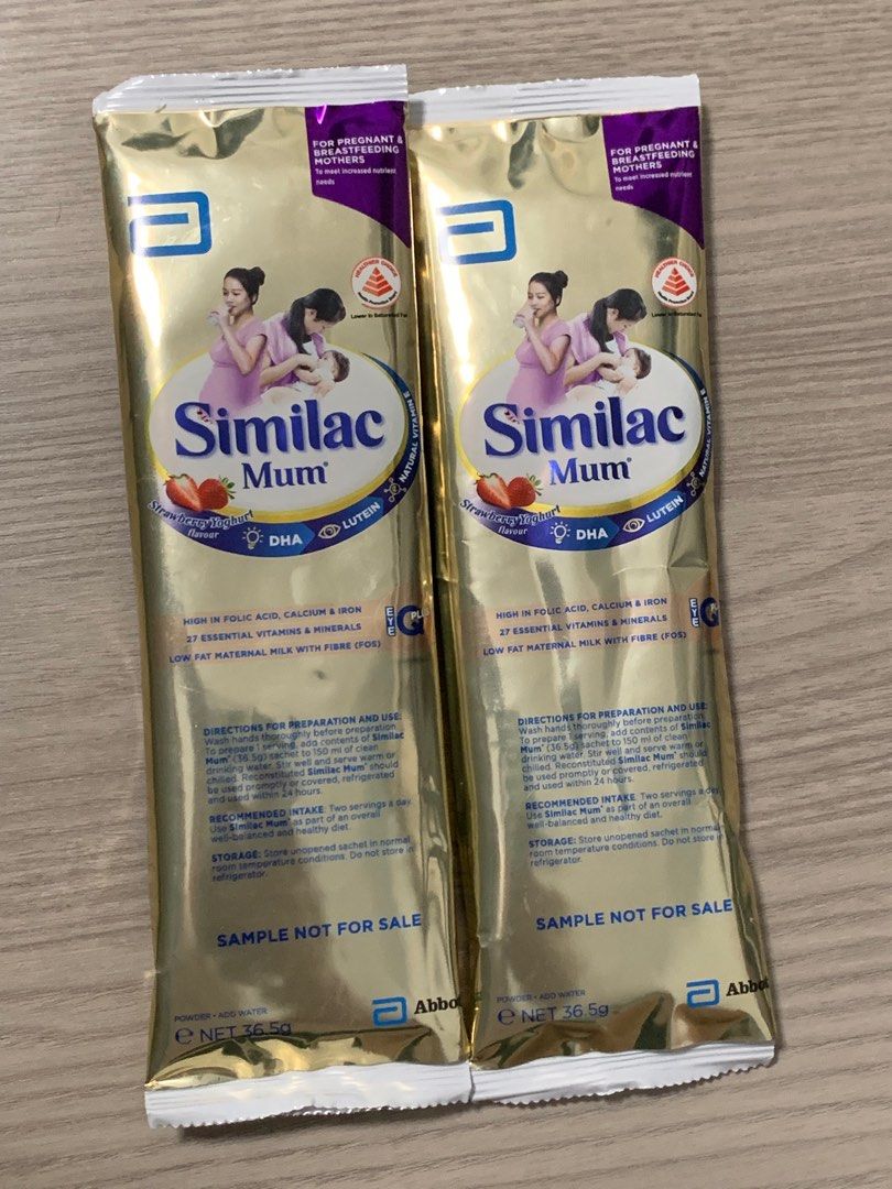 Similac Mum Strawberry Milk Powder (Sample), Babies & Kids, Maternity ...