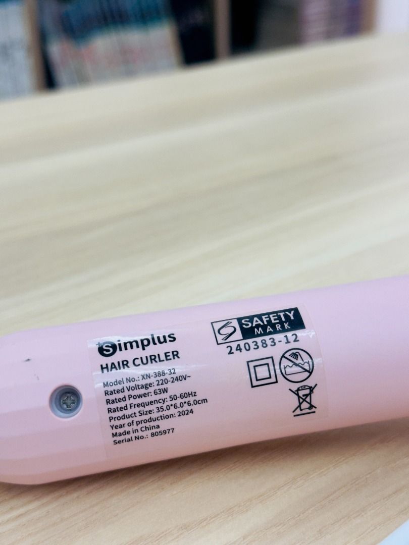 Simplus Pink Auto Curling Iron (Use Once), Beauty & Personal Care, Hair on Carousell