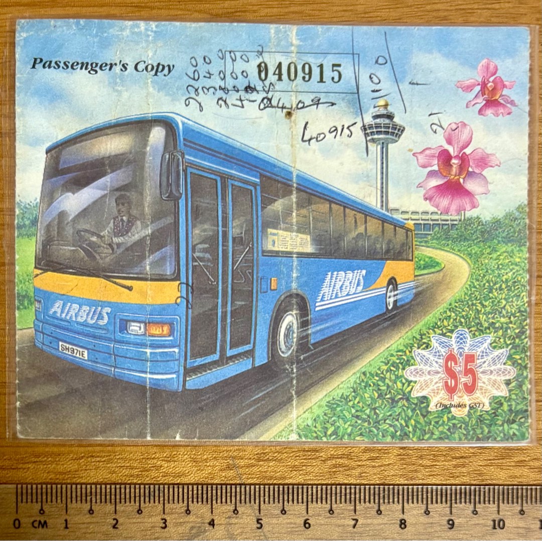 Singapore SBS 1990s Bus service out of Changi Airport $5 passenger ...