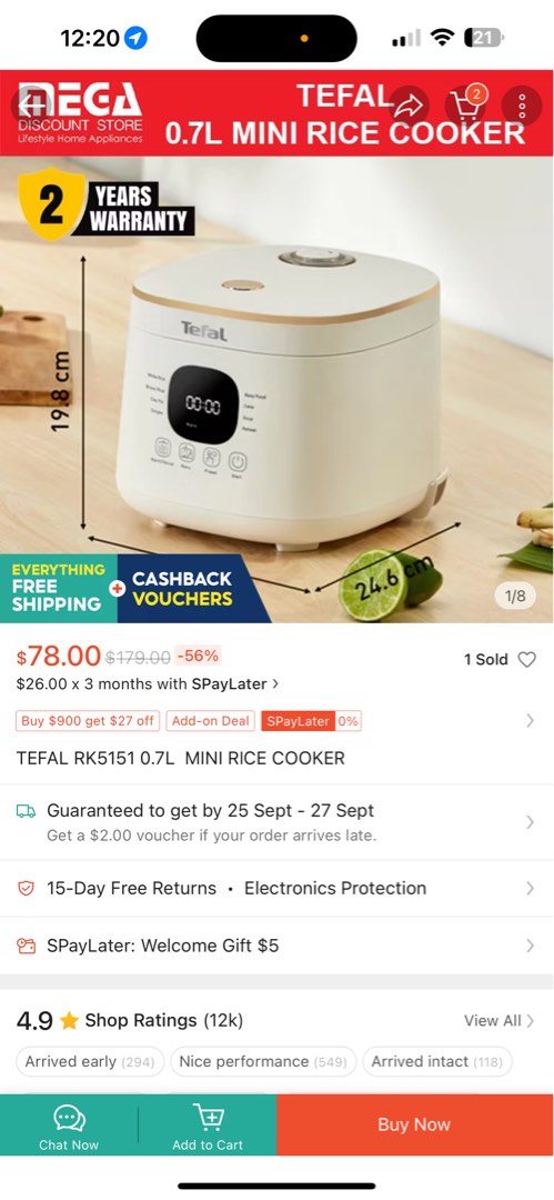 Tefal RK5151 0.7L Mini Rice Cooker, TV & Home Appliances, Kitchen ...