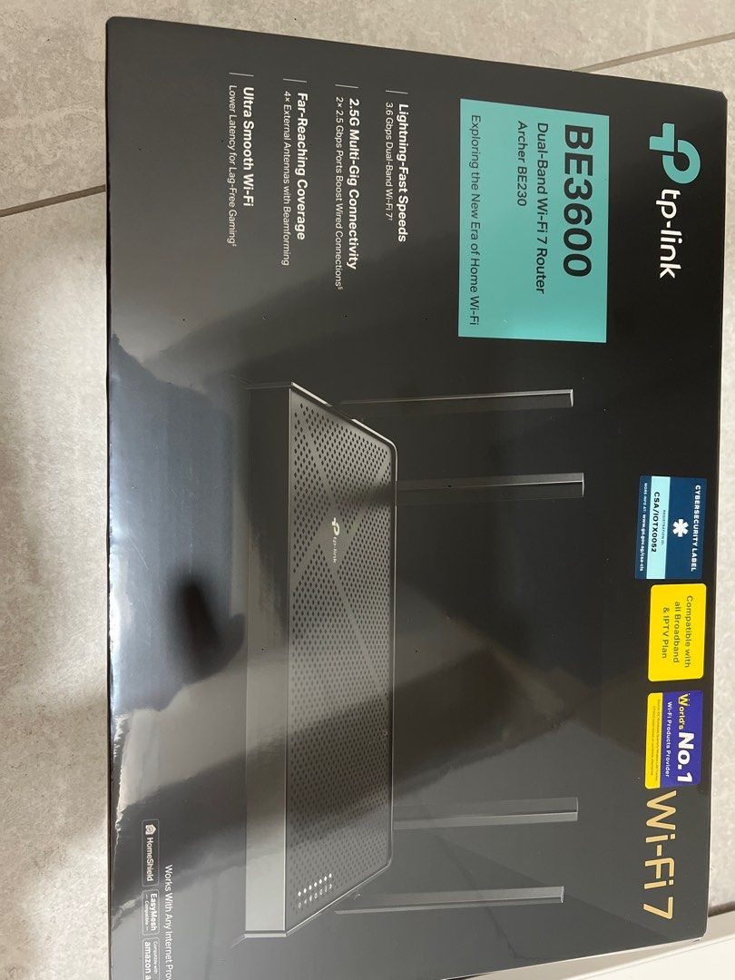 TP-Link Archer BE3600 Wi-Fi 7 Router, Computers & Tech, Parts ...