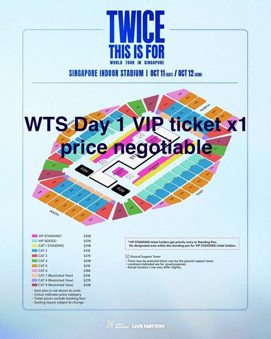 TWICE World Tour in Singapore - Day 1 VIP Ticket, Tickets & Vouchers ...