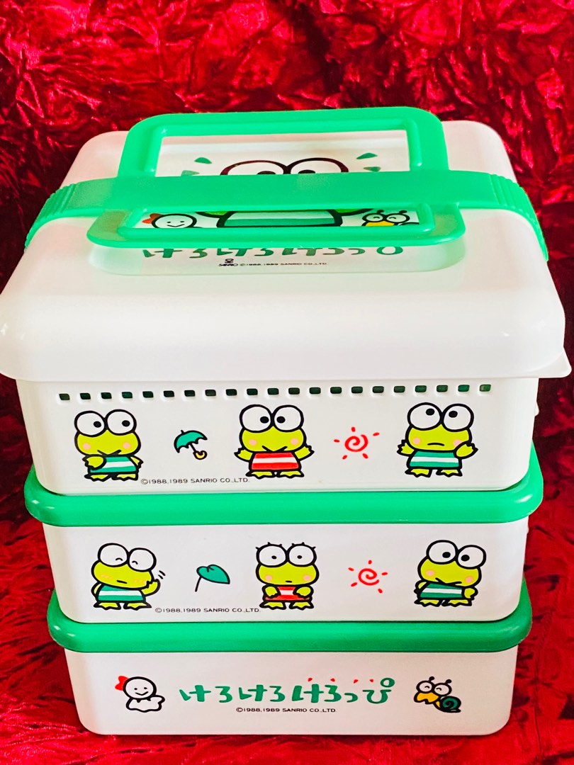 Vintage 1989 Sanrio Keroppi 3 Tier Lunch box 3,500, Hobbies & Toys ...