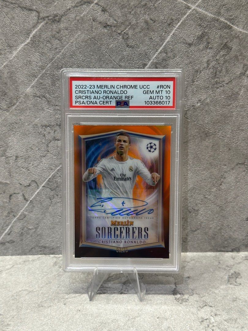 2022-23 Merlin Chrome UCC Cristiano Ronaldo Auto Card, Hobbies & Toys ...