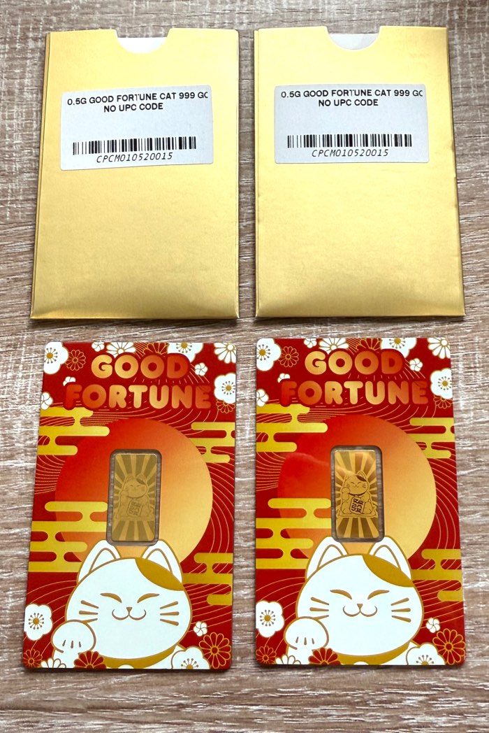 999 Gold Fortune Cat Gold Bar, Hobbies & Toys, Memorabilia ...