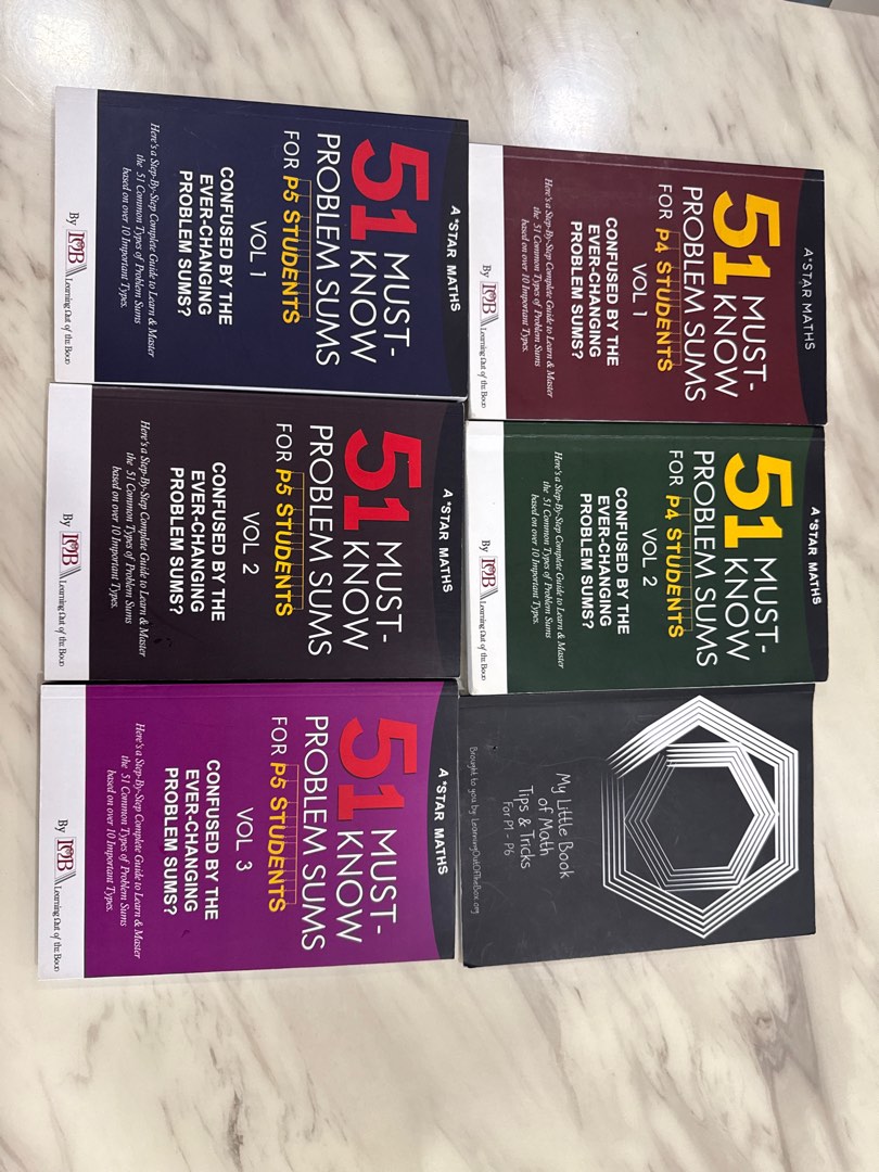 A* Star Maths Problem Sums Books for P5 & P6, Hobbies & Toys, Books ...