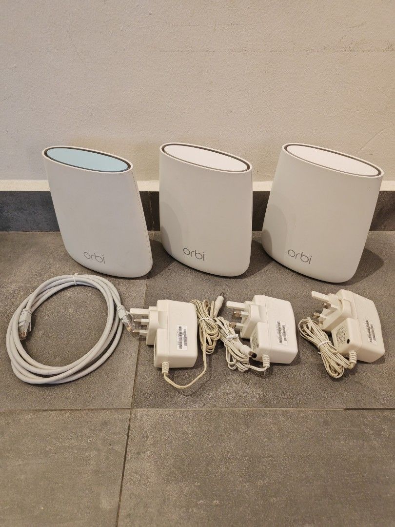 CHEAP Netgear Orbi RBR20+RBS20 Router & 2 Satellites Tri-band Mesh ...