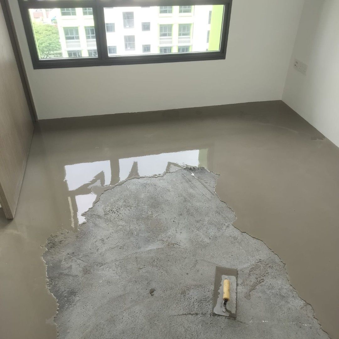 🇸🇬🔥Floor screeding Singapore @self leveling @concrete screeding @cement ...