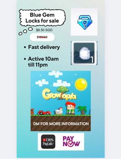 Growtopia Blue Gem Lock, Video Gaming, Gaming Accessories, In-Game ...