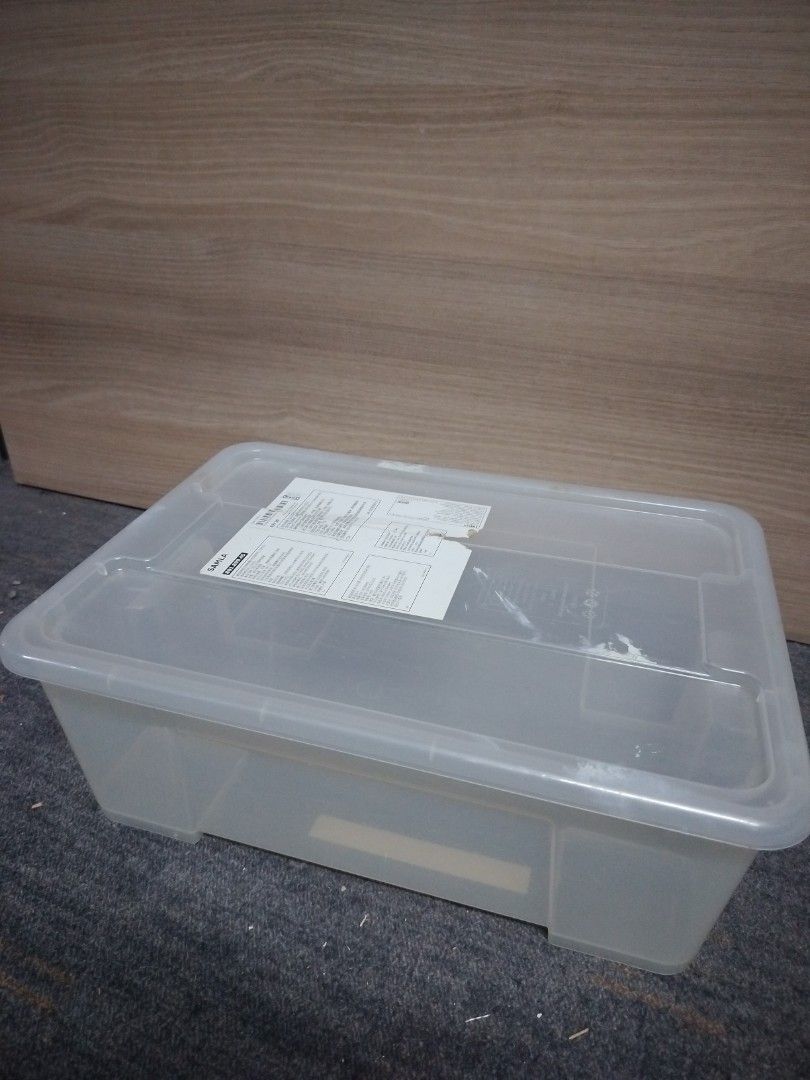 IKEA Clear Plastic Storage Box with Lid, Furniture & Home Living, Home ...