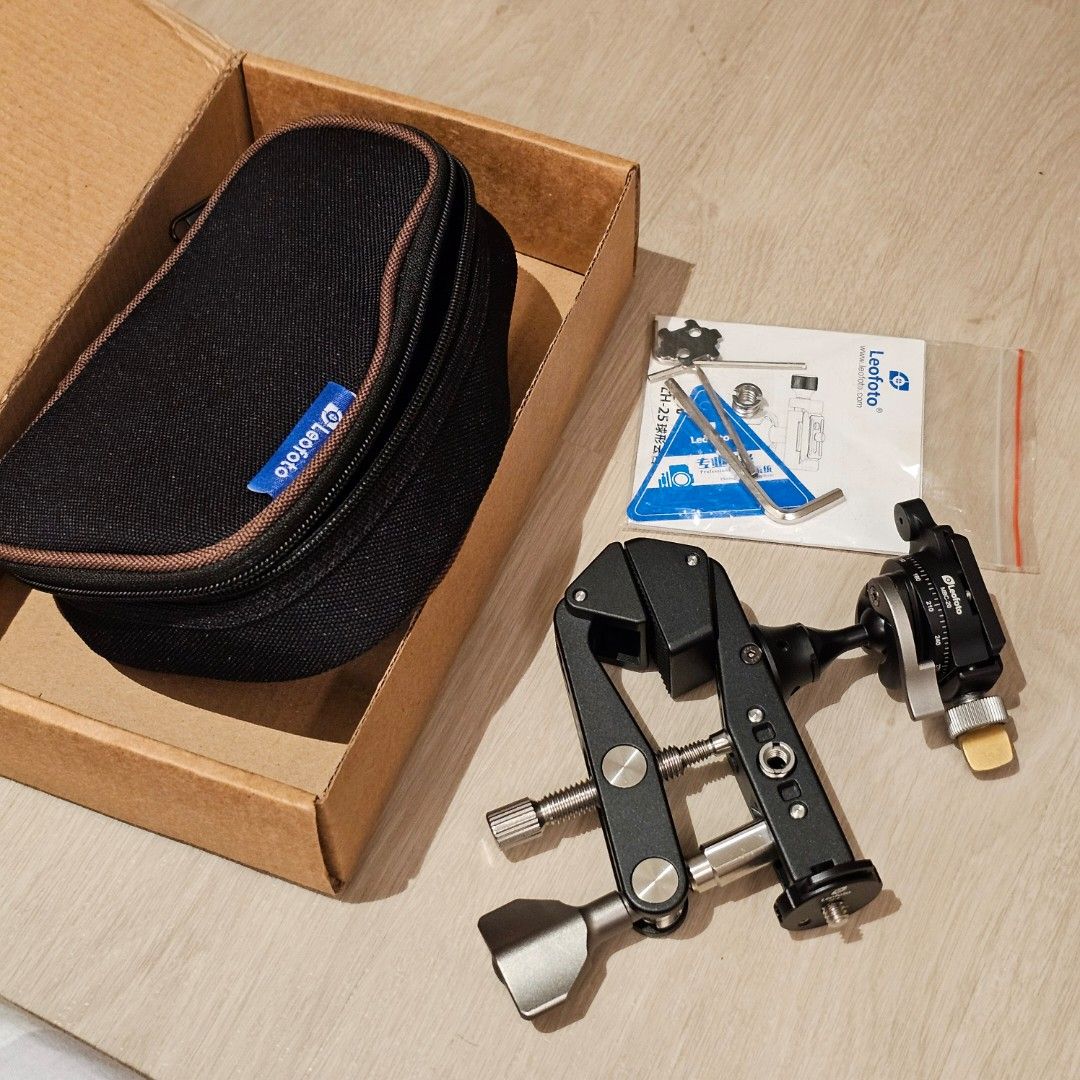 Leofoto MC-100 Clamp with Ballhead MBC-20, Photography, Photography Accessories, Tripods ...