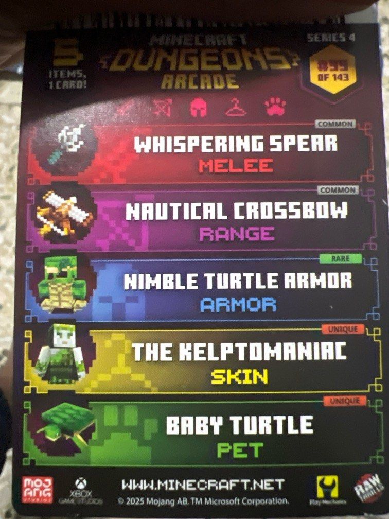 Minecraft Arcade Card, Hobbies & Toys, Toys & Games on Carousell