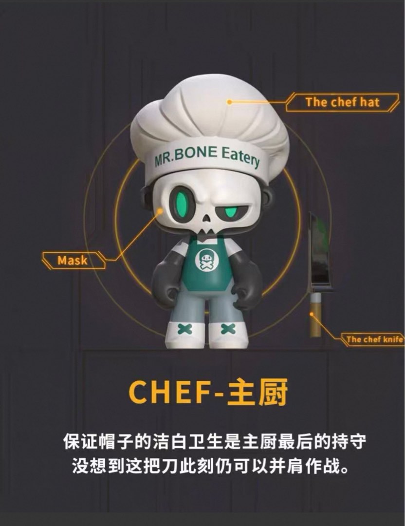 Mr Bone Junior Eatery Chef Figure, Hobbies & Toys, Toys & Games on ...