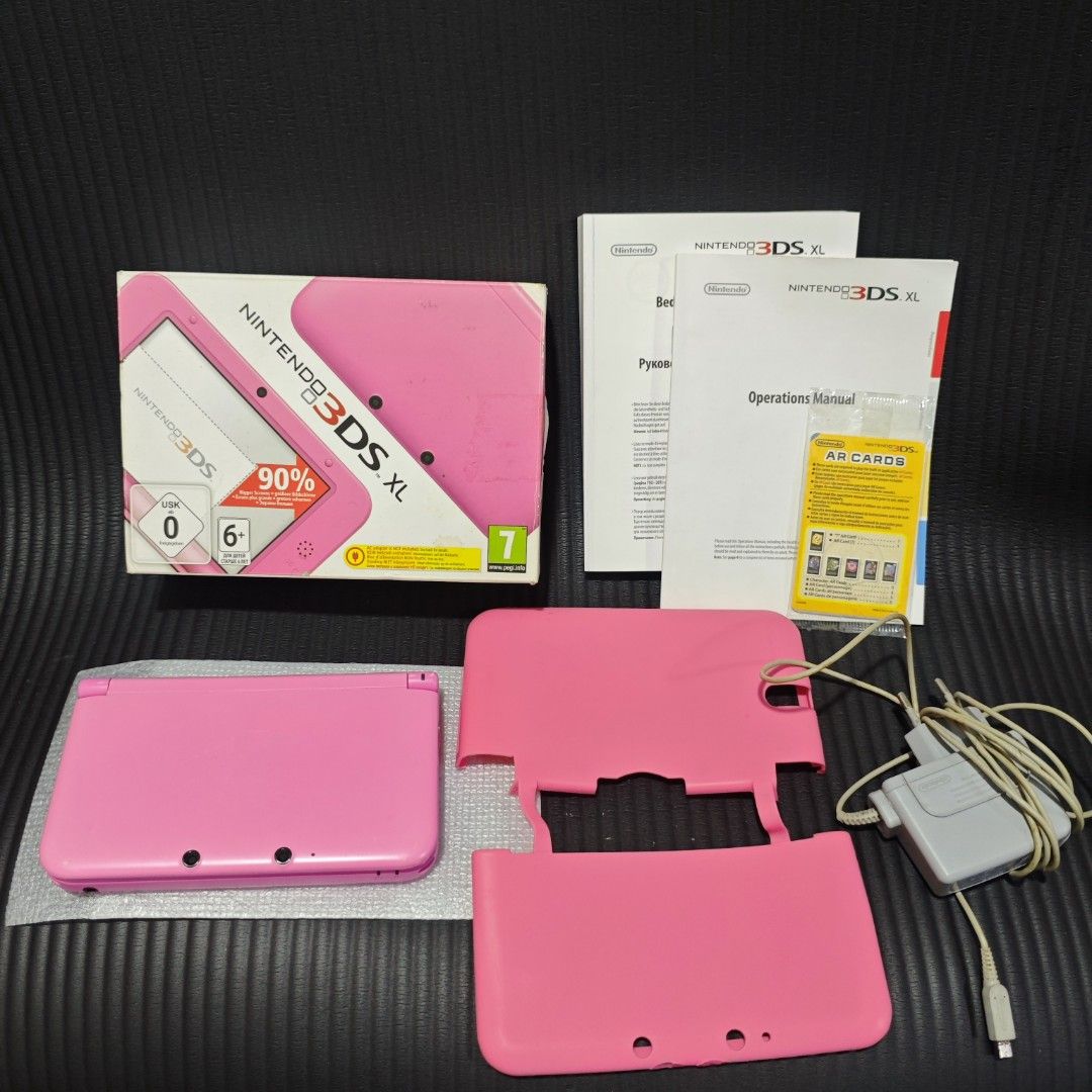 Nintendo 3DS XL Pink Edition with box (Rare), Video Gaming, Video Game ...