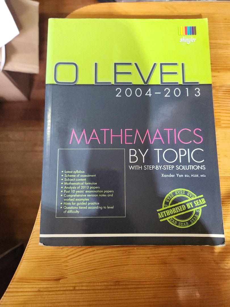 O Level Mathematics by Topic, Hobbies & Toys, Books & Magazines ...