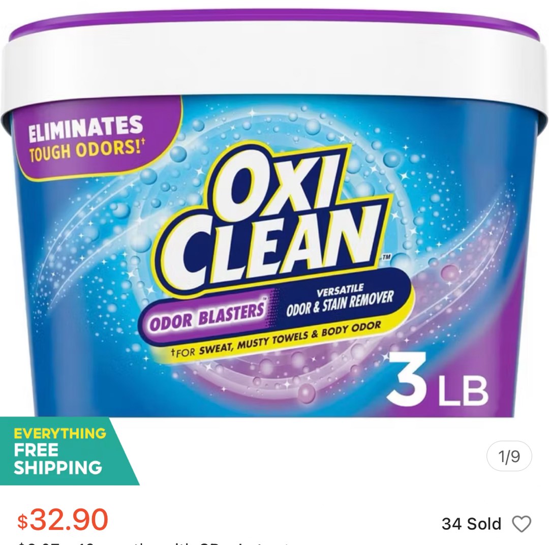 OxiClean Odor Blasters Versatile Stain Remover 3 Ib Fabric Detergent ...