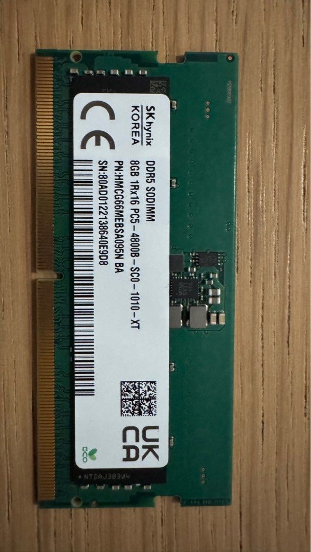 SK Hynix 8GB DDR5 SODIMM RAM, Computers & Tech, Parts & Accessories ...