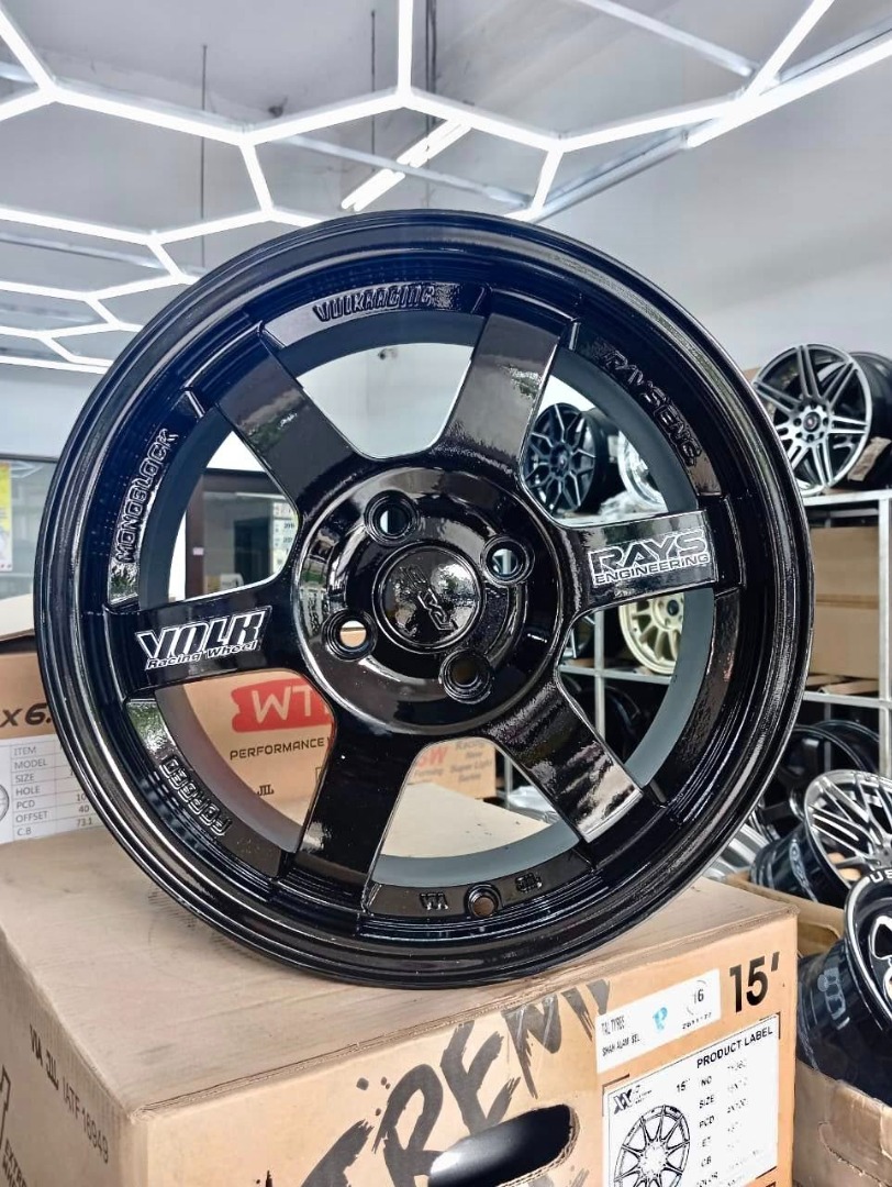 SPORT Rim TE37 15" MYVI SAGA BEZZA VIOS CITY JAZZ YARIS ALMERA MAZDA2 ...