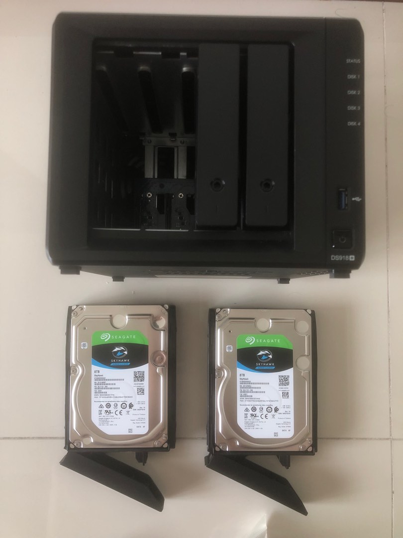 Synology Diskstation DS918+ with 2 Seagate 8TB Skyhawk, Computers ...